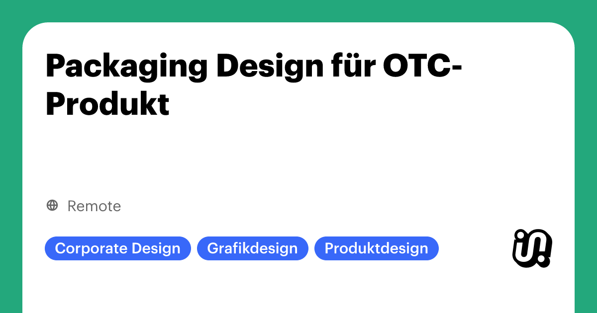 Packaging Design für OTC-Produkt · Junico