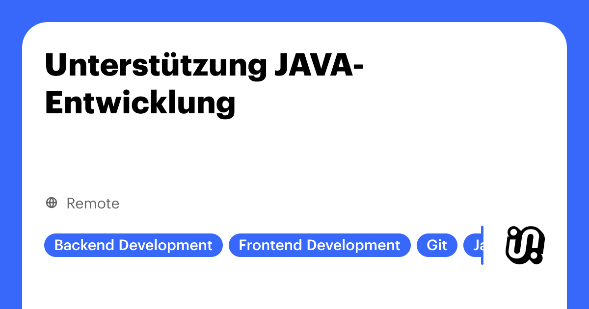 Unterstützung JAVA-Entwicklung · Junico