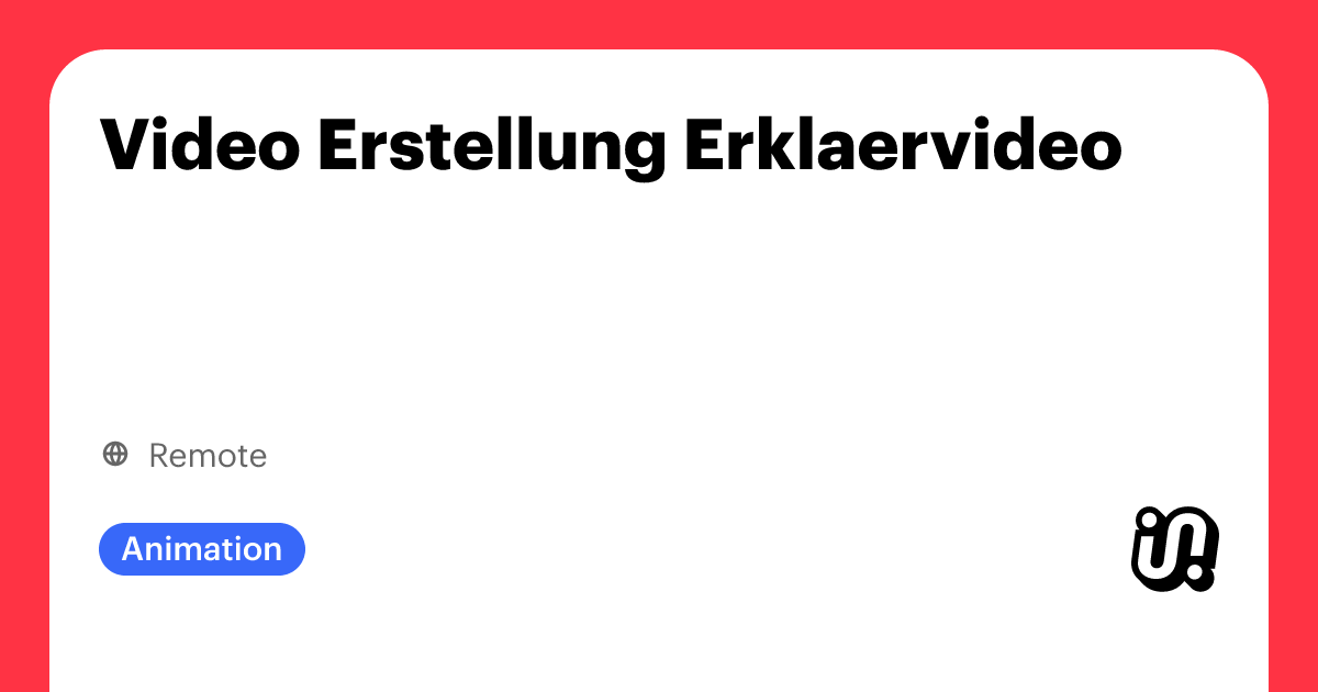 Video Erstellung Erklaervideo · Junico