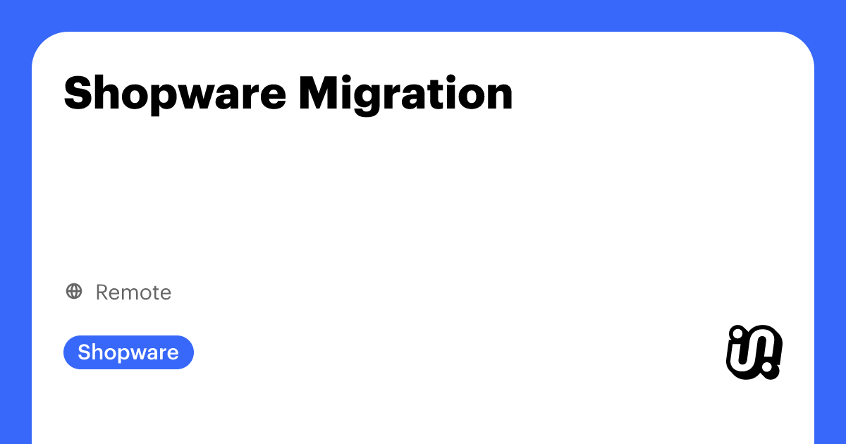 Shopware Migration · Junico