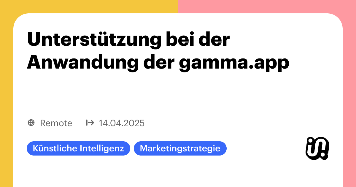 Unterstützung bei der Anwandung der gamma.app · Junico