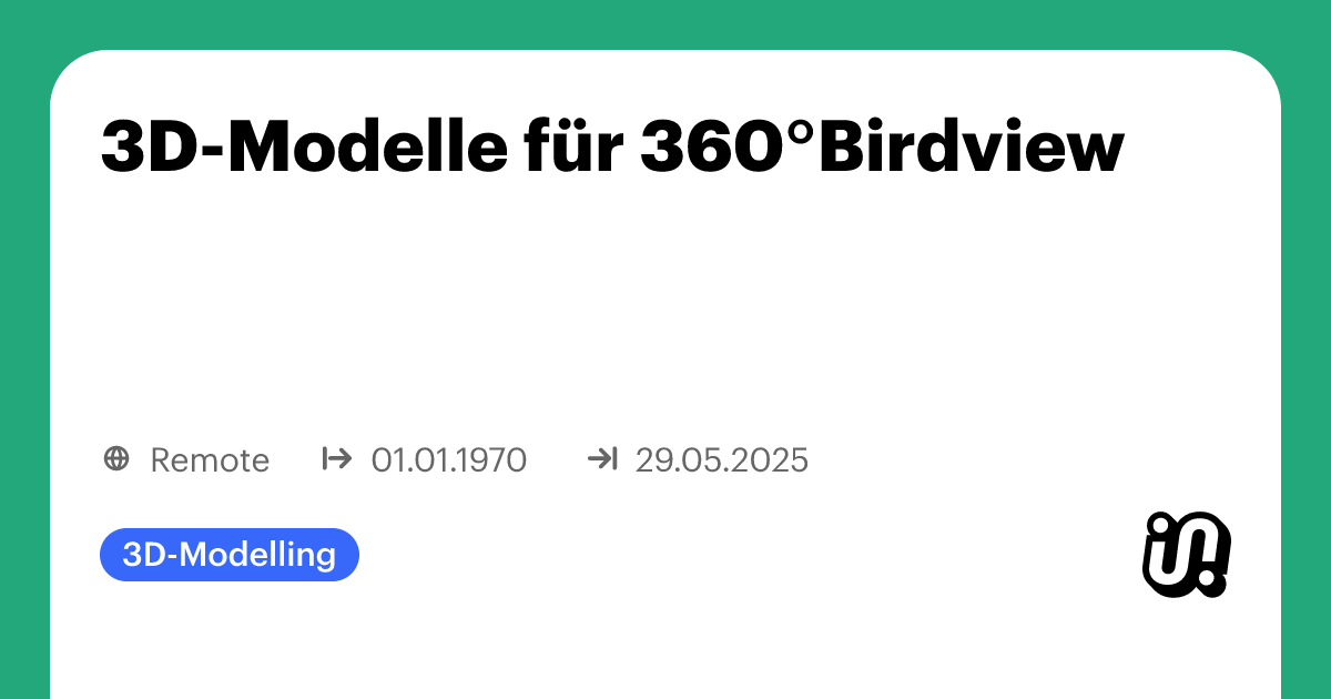 3D-Modelle für 360°Birdview · Junico