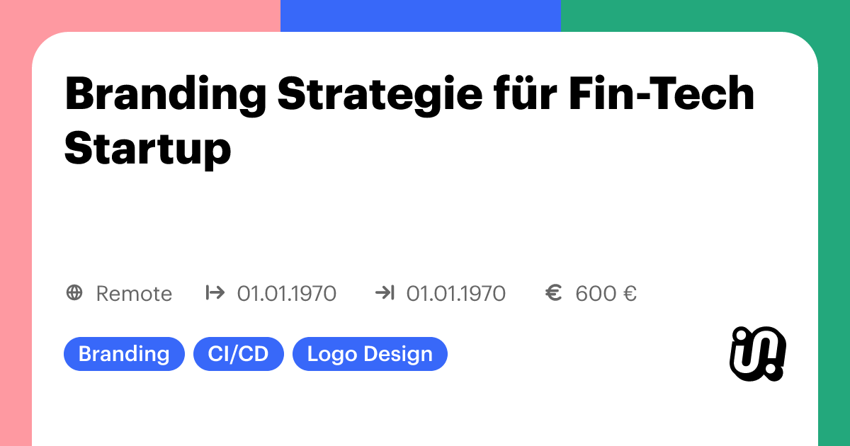 Branding Strategie für Fin-Tech Startup · Junico