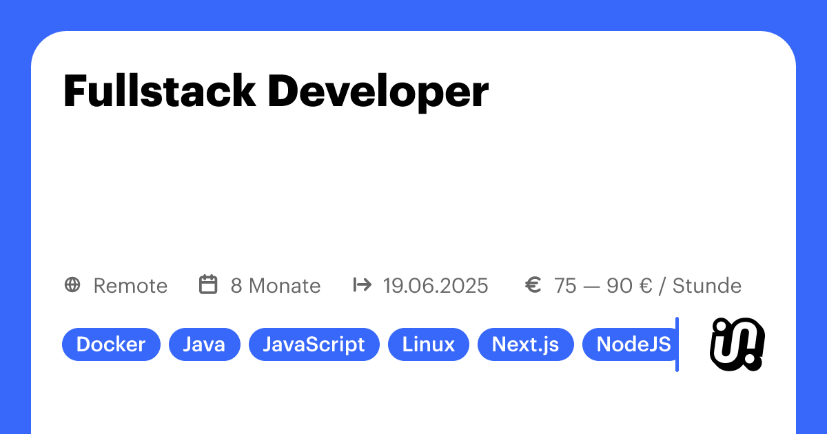 Fullstack Developer · Junico