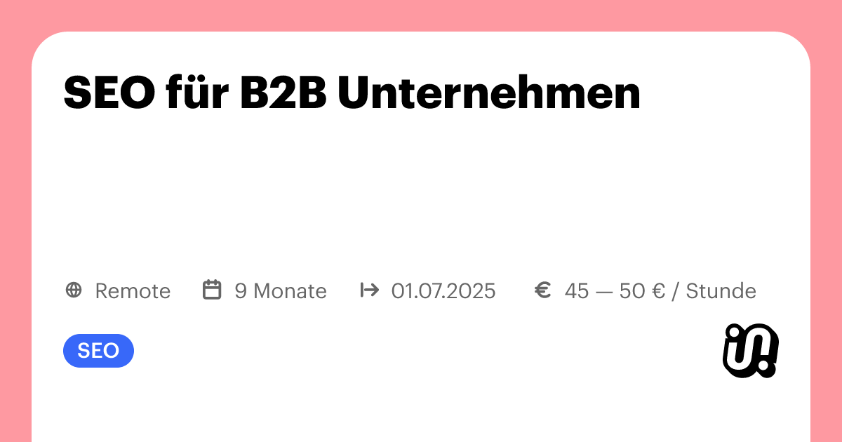 SEO für B2B Unternehmen · Junico