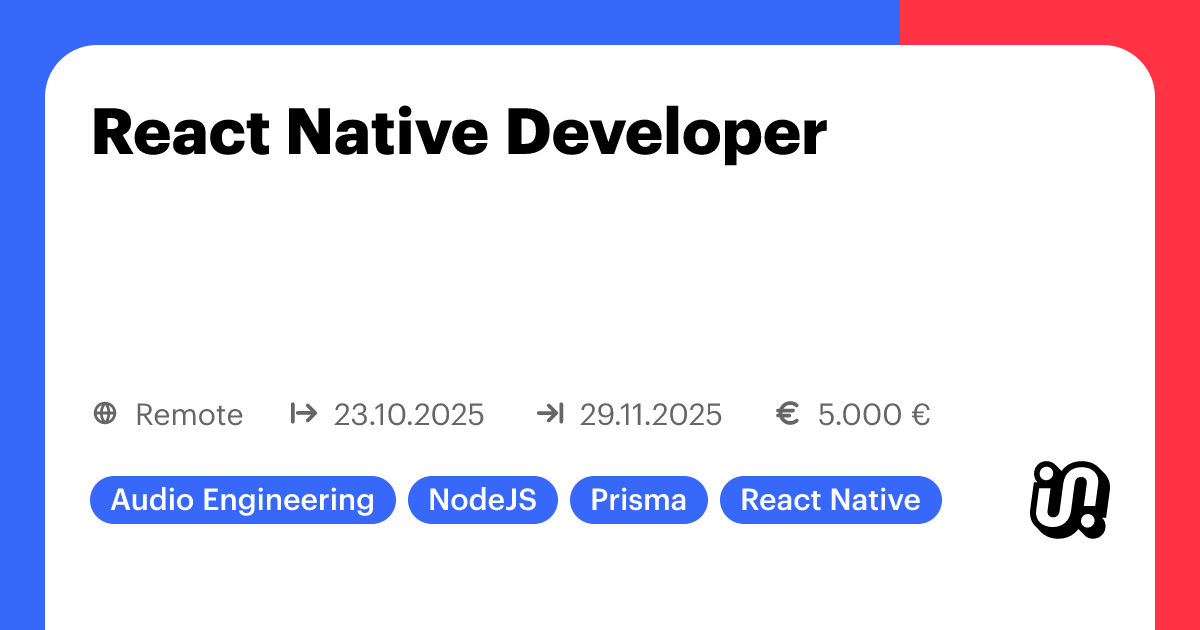 React Native Developer · Junico