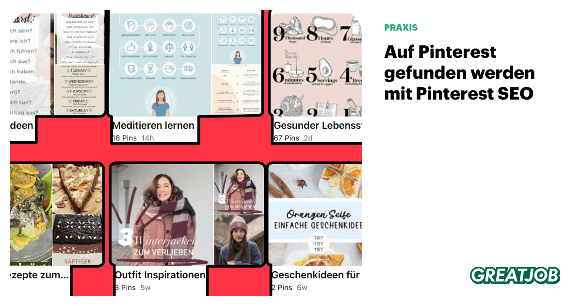 Mit Pinterest SEO besser gefunden werde · GREATJOB