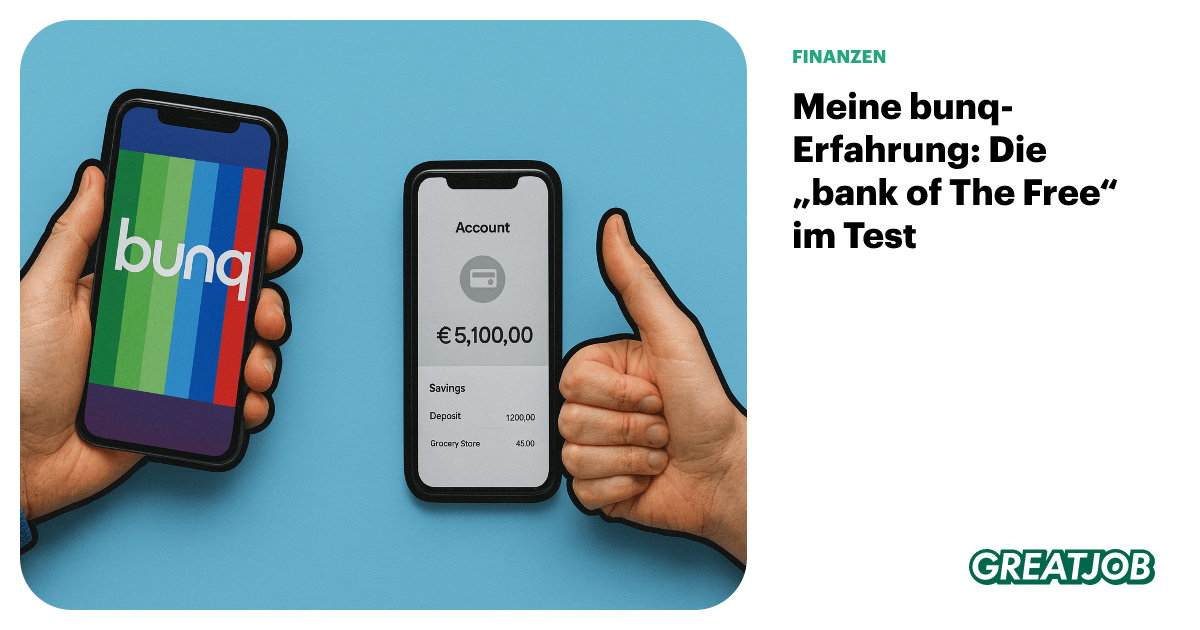 bunq Erfahrung: Test, Kosten & Funktionen · GREATJOB